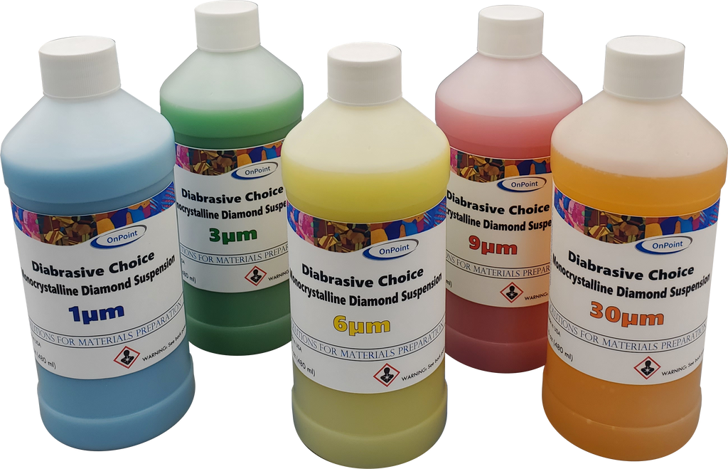 Metallographic Diamond Suspensions — OnPoint Abrasives